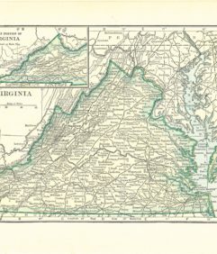 1923 Atlas of the World Vintage Map Pages – Virginia Map on one side ...